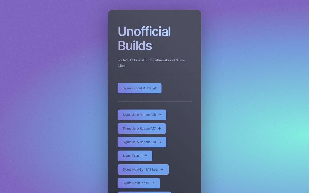 UnOfficial Sigma Builds
